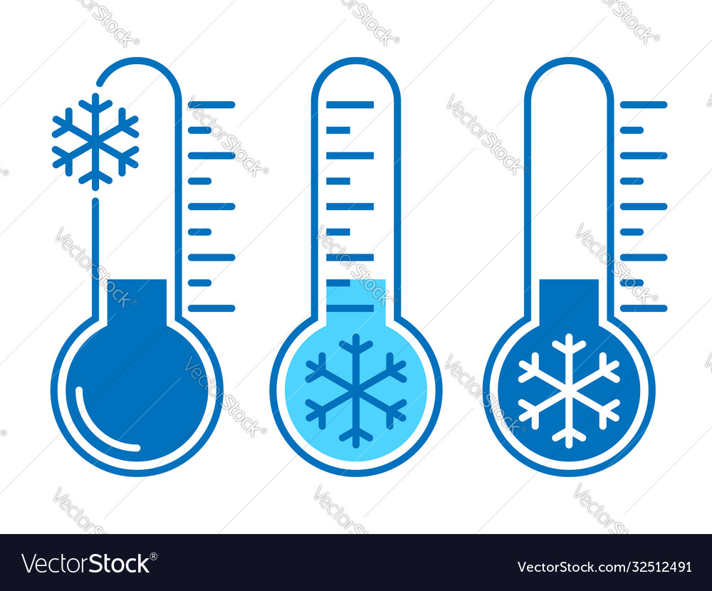 Cold temperature Royalty Free Vector Image - VectorStock