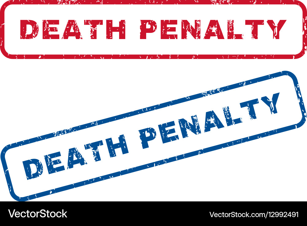 Death penalty rubber stamps Royalty Free Vector Image