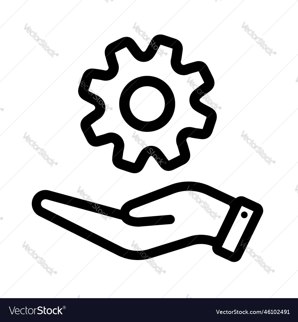 Gear equipment function icon Royalty Free Vector Image