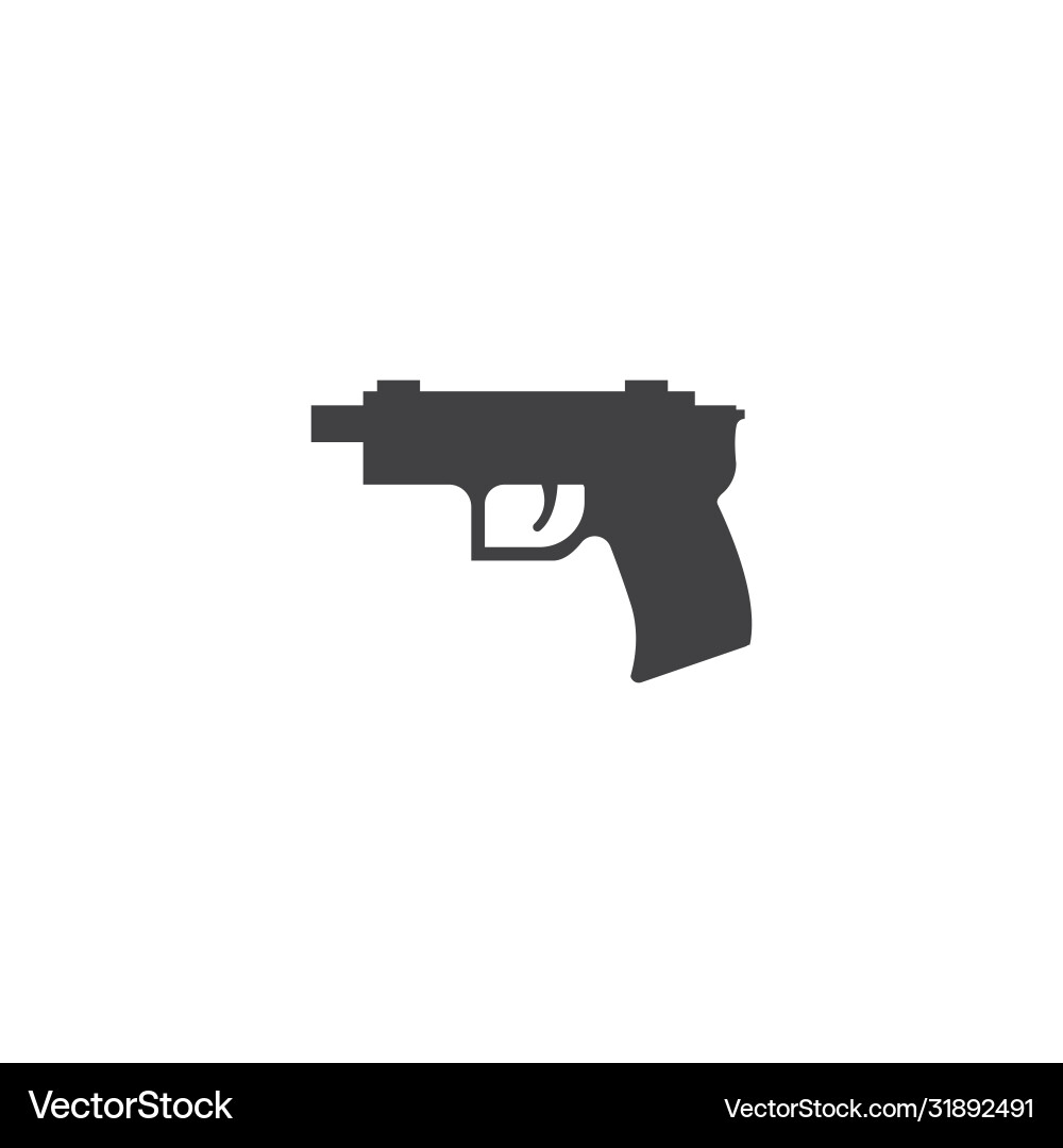 Gun template icon Royalty Free Vector Image - VectorStock