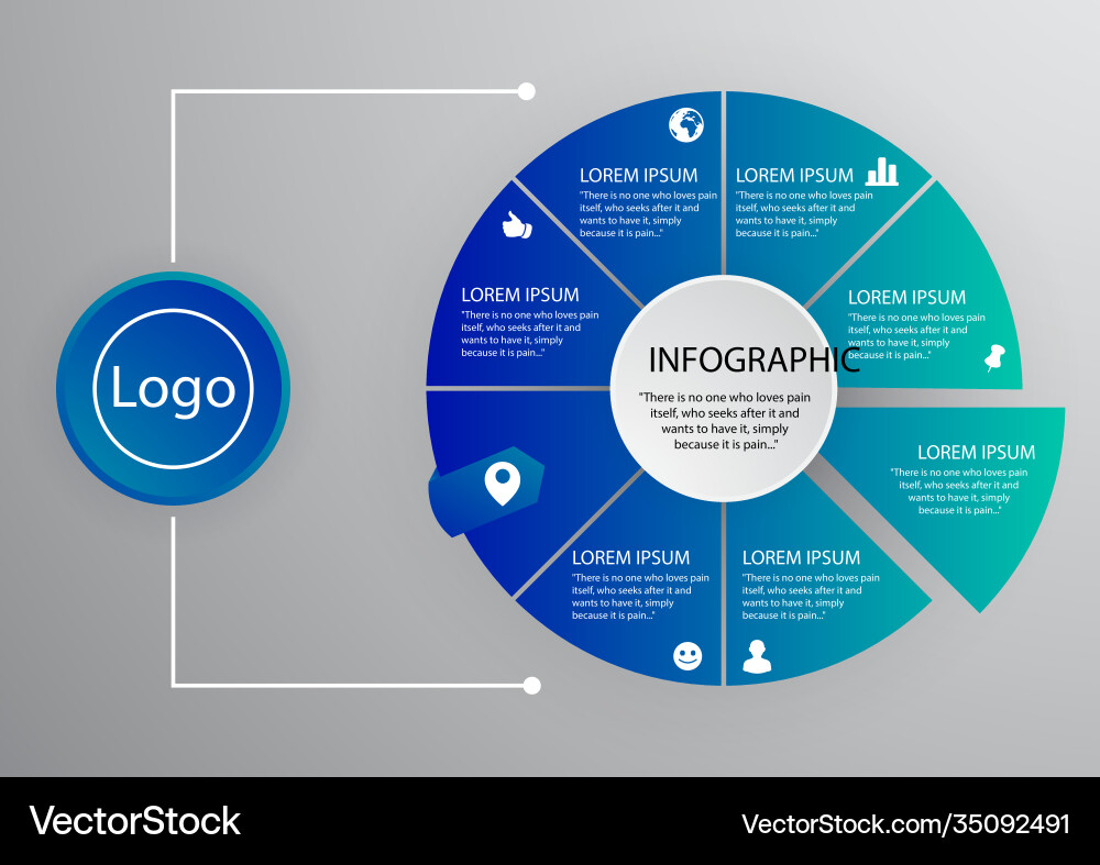 Infographic for business modern design Royalty Free Vector