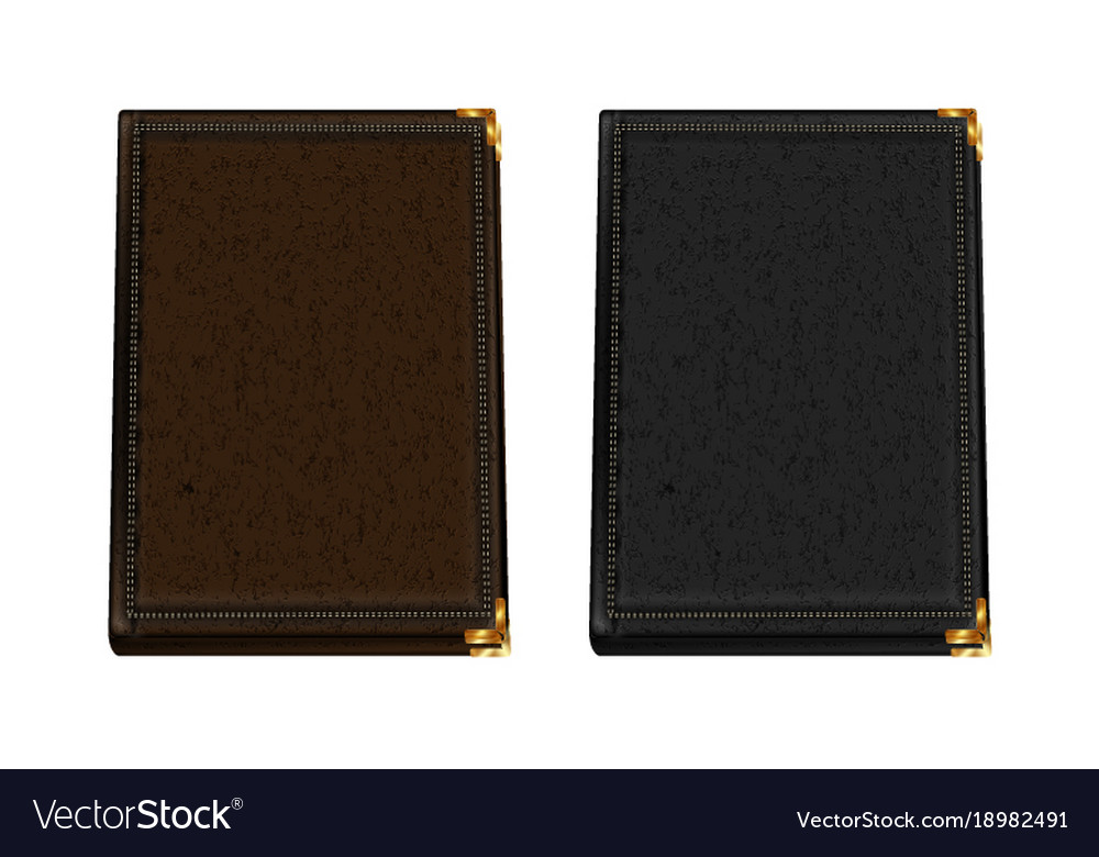 Leather notebook Royalty Free Vector Image - VectorStock