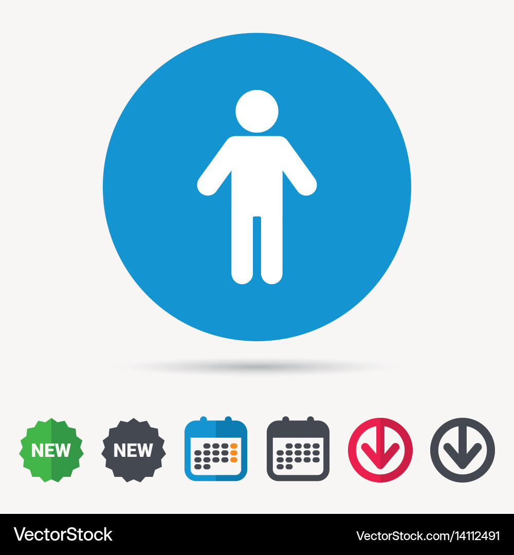 Man icon male human sign Royalty Free Vector Image