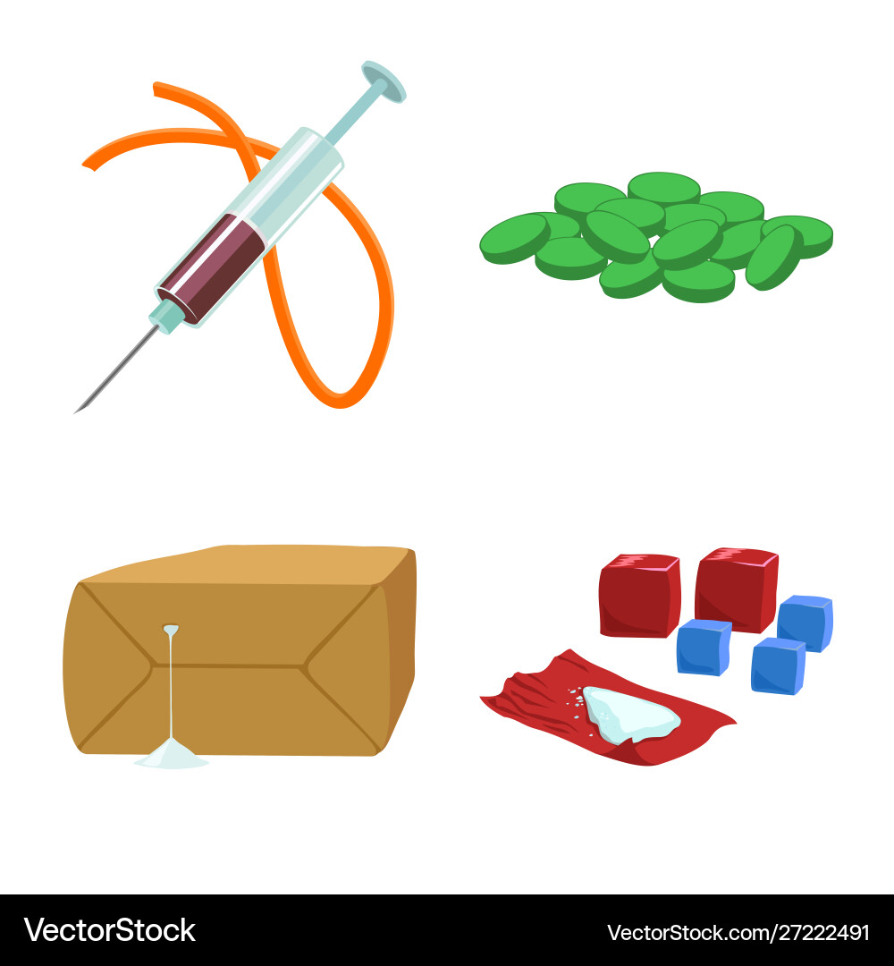 Narcotic and medical logo Royalty Free Vector Image