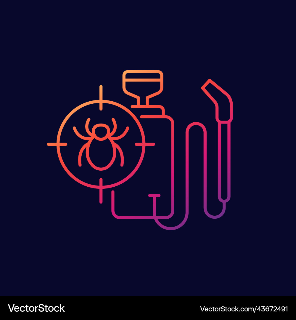 Pest control pesticide line icon Royalty Free Vector Image