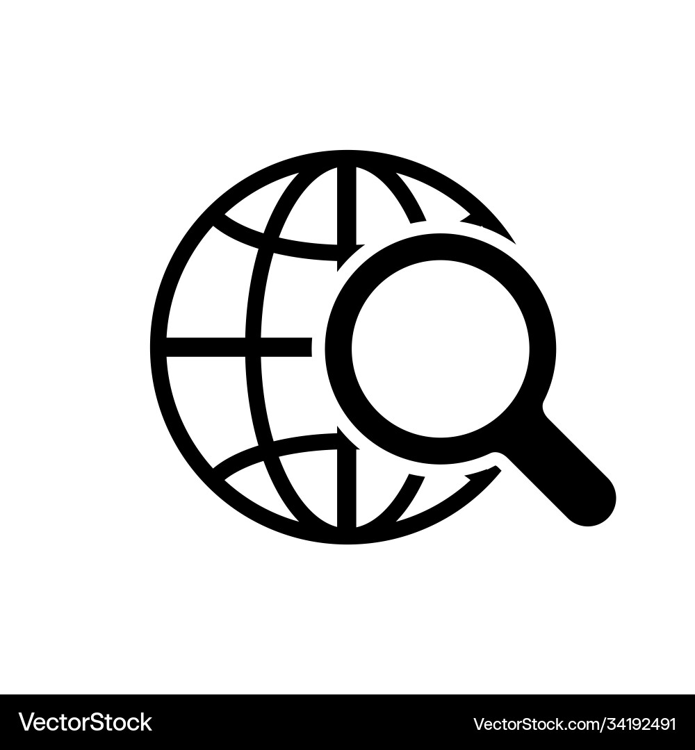 Research web icon symbol flat eps10 isolated Vector Image