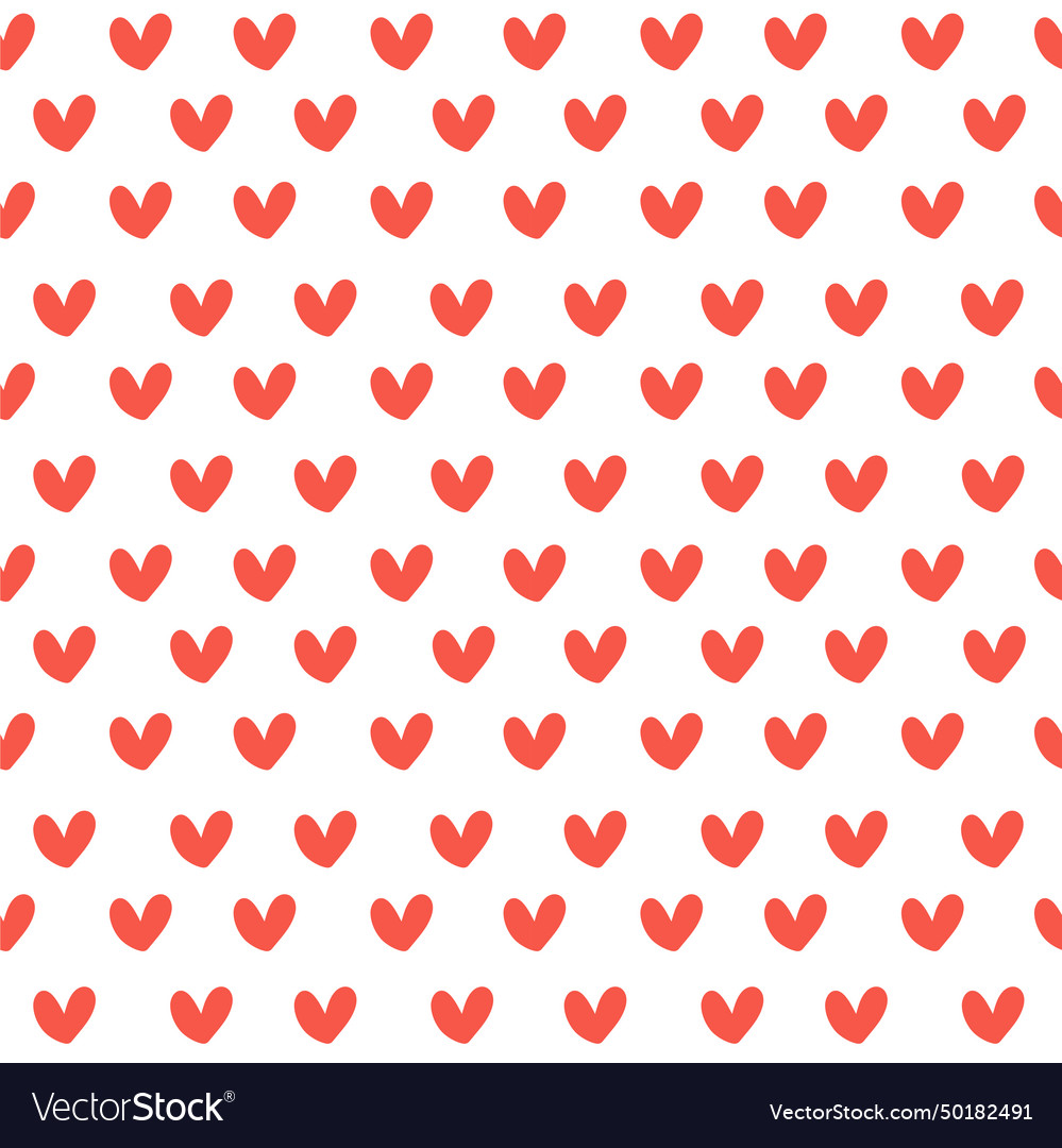 Simple heart shape pattern seamless isolated Vector Image