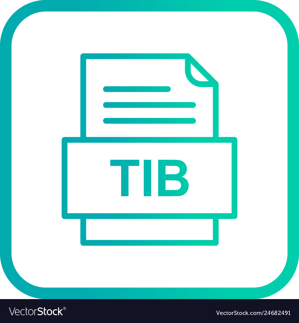 Tib File Document Icon Royalty Free Vector Image