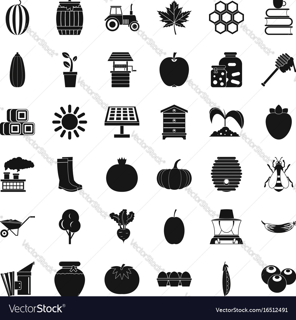 Vitamin icons set simple style Royalty Free Vector Image Vitamin icons set simple style Royalty Free Vector Image