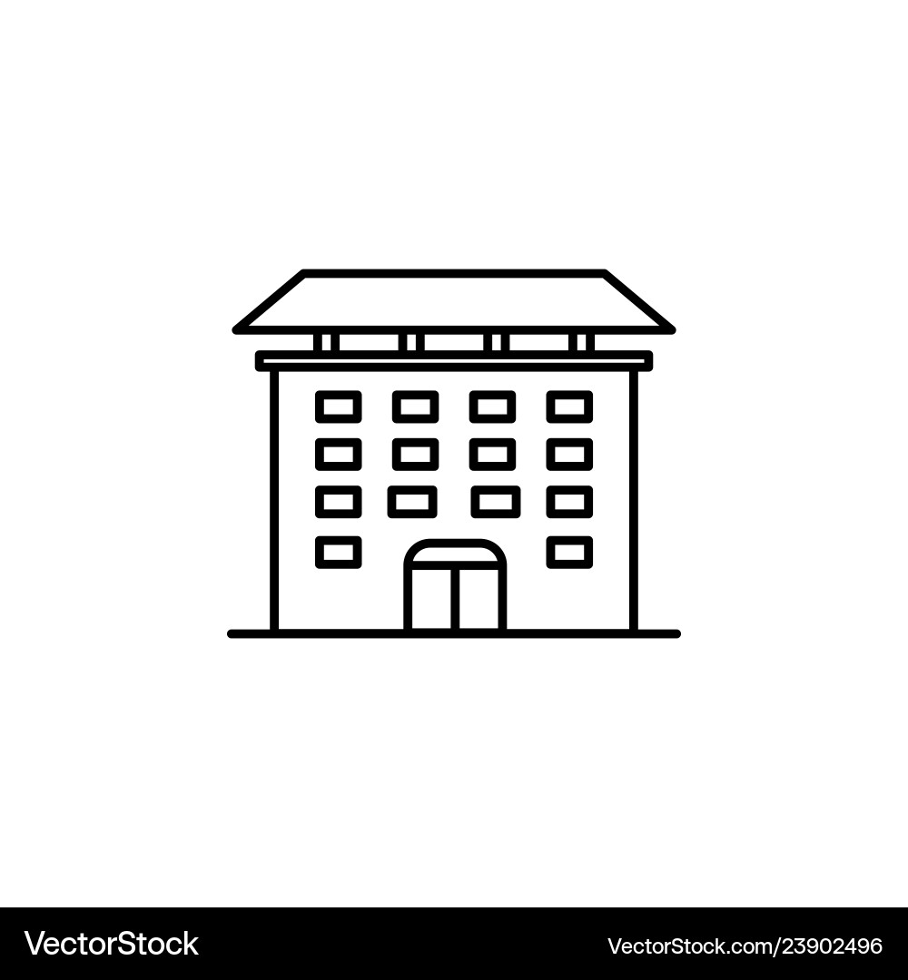 Building outline icon element of architecture Vector Image