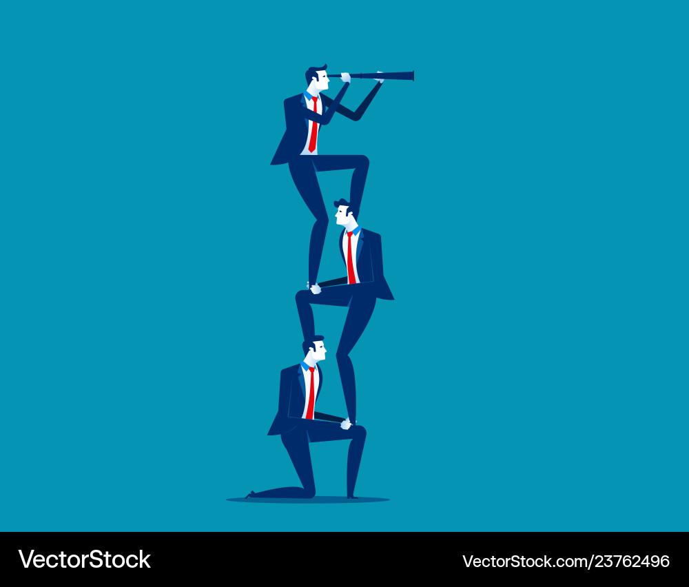 Business team supporting to success concept Vector Image