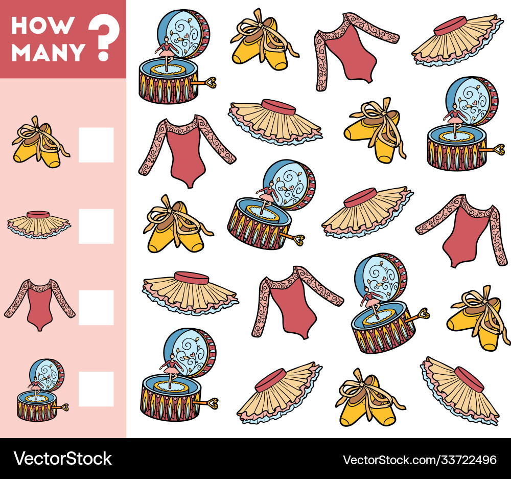 Counting game for preschool children count how Vector Image