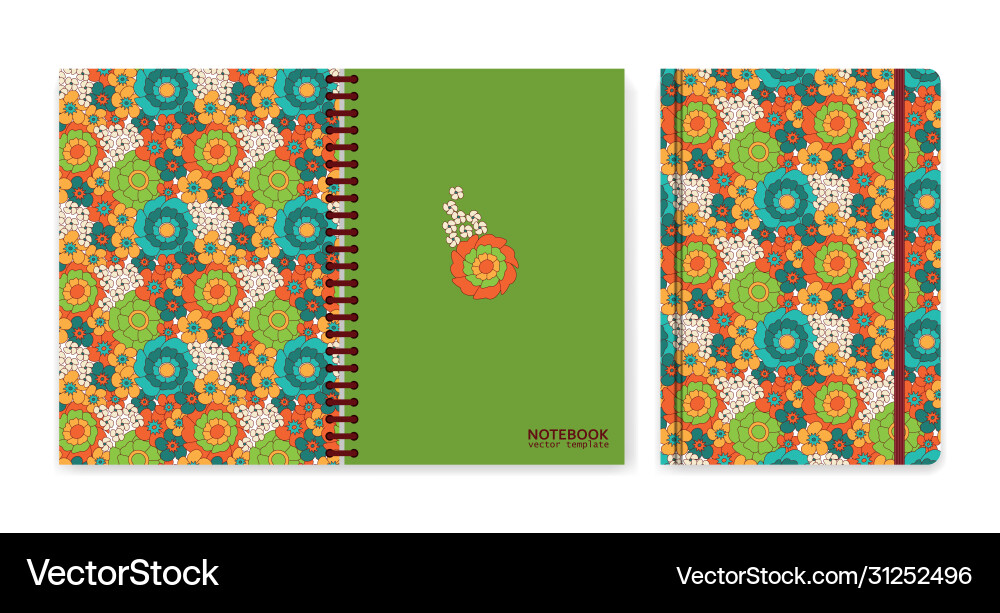 Cover design for notebooks or scrapbooks Vector Image
