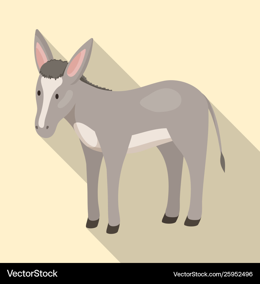 Design donkey and animal icon set Royalty Free Vector Image