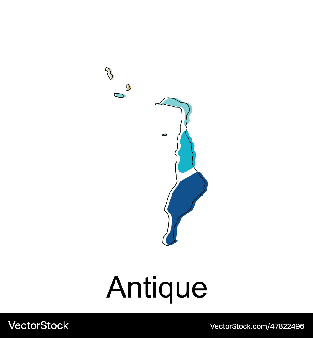 Map of antique design template national borders Vector Image