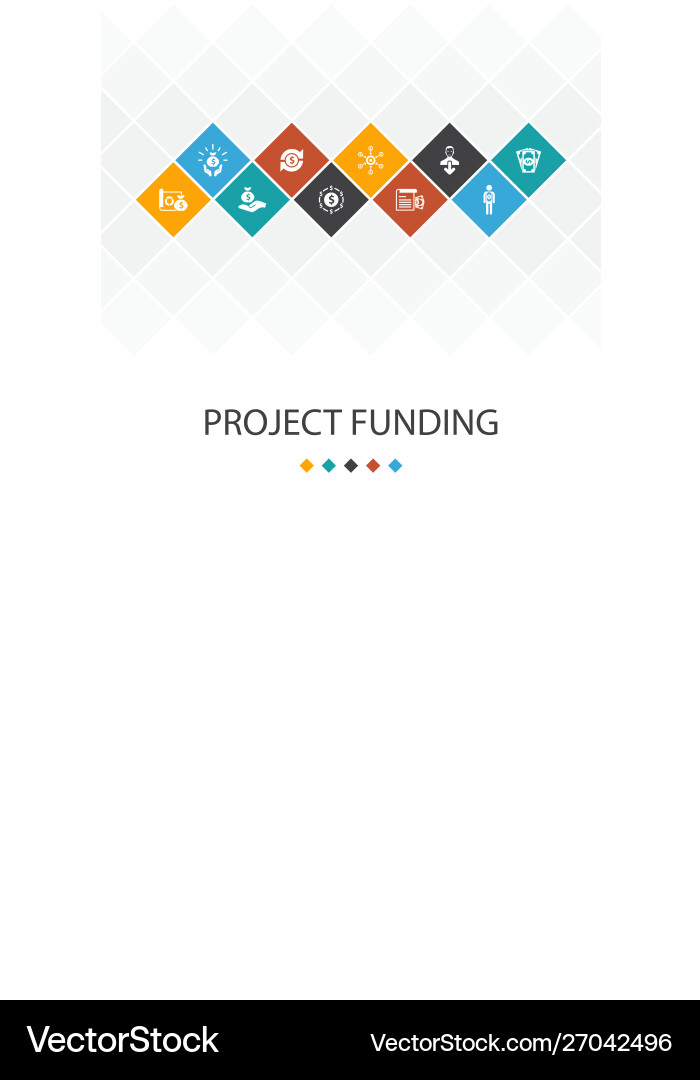 Project funding trendy ui template infographics Vector Image
