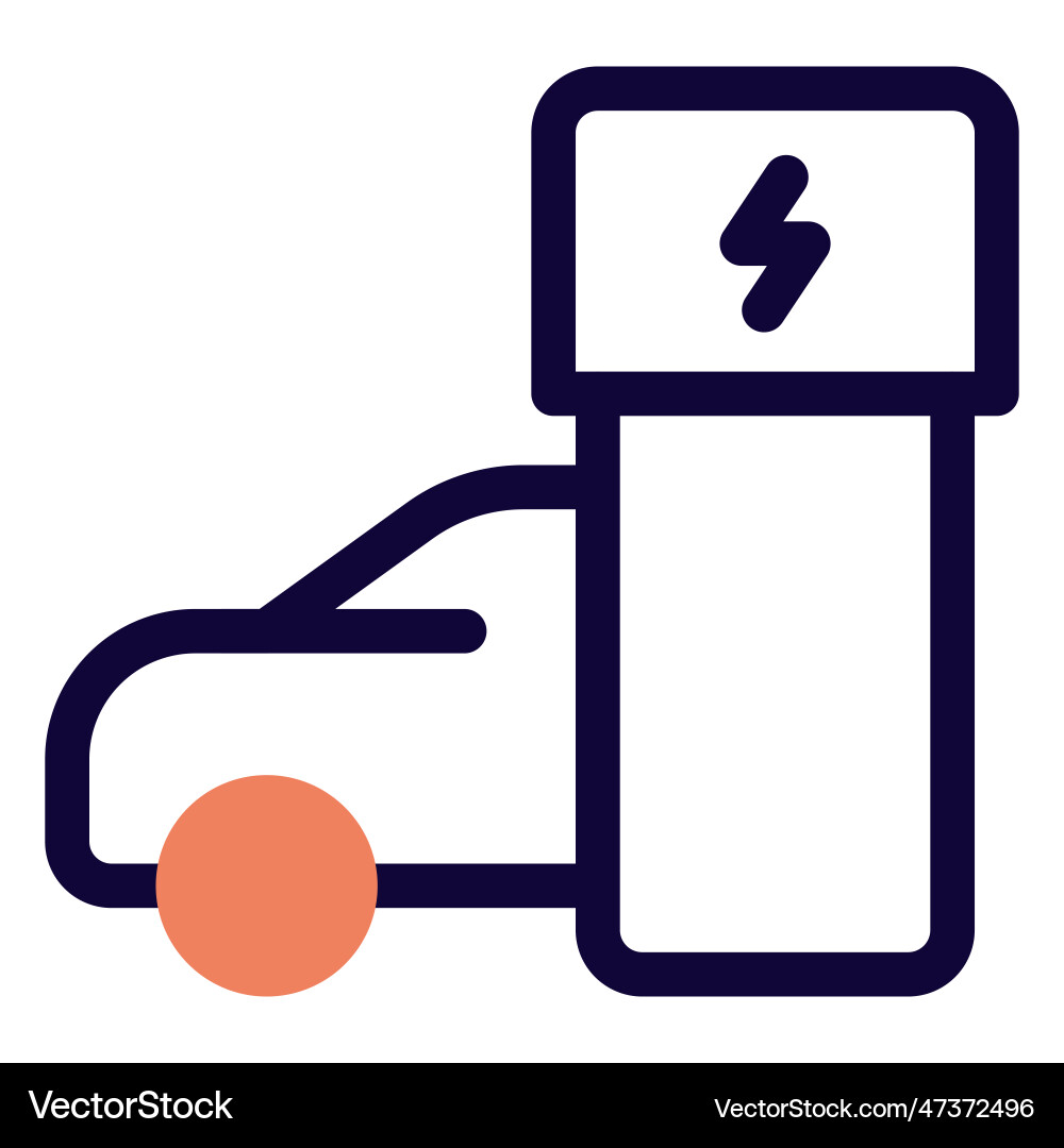 Recharging an electric vehicle battery Royalty Free Vector