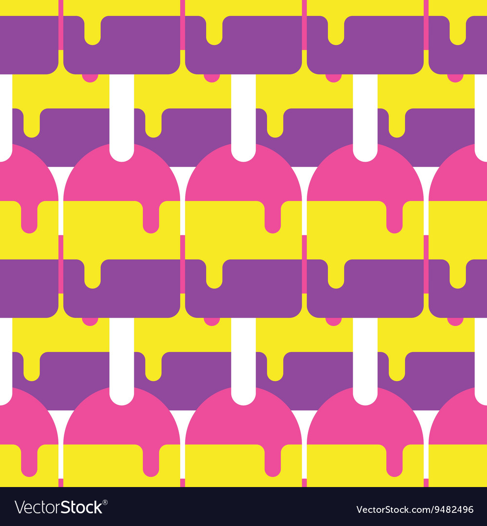 Seamless Popsicle Pattern Candy Royalty Free Vector Image