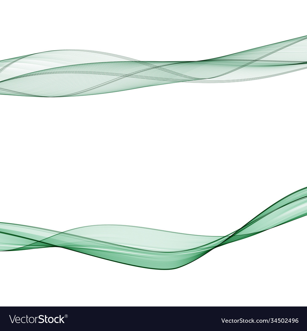 Set green waves background Royalty Free Vector Image