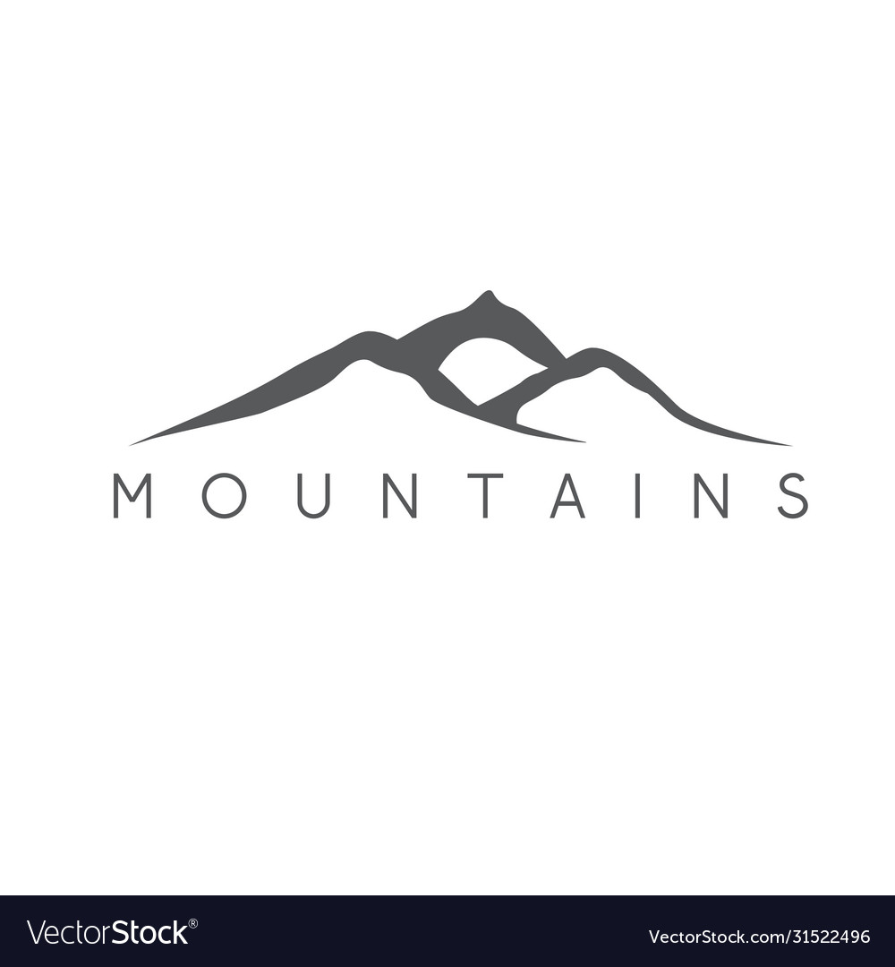 Simple abstract mountains Royalty Free Vector Image