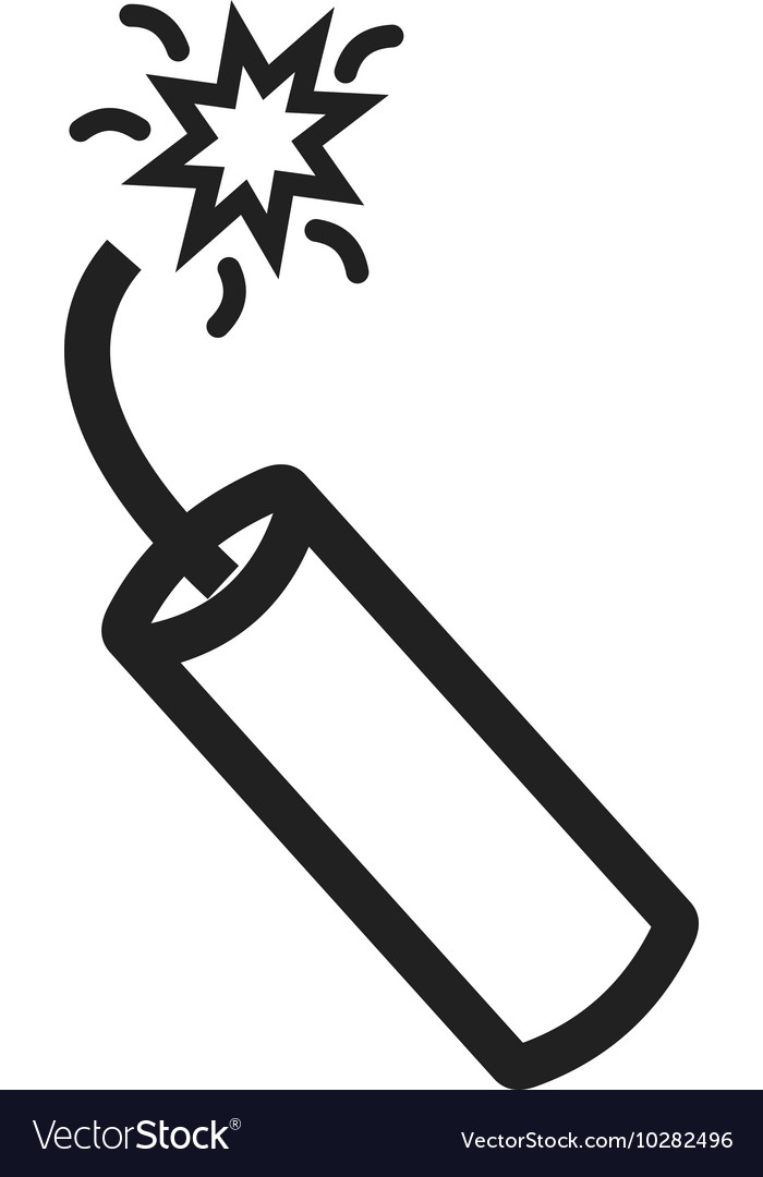 Single dynamite Royalty Free Vector Image - VectorStock