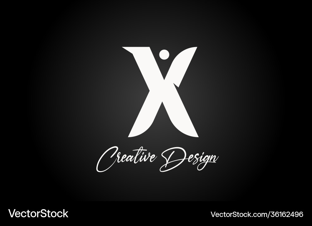 X simple alphabet letter icon logo design Vector Image
