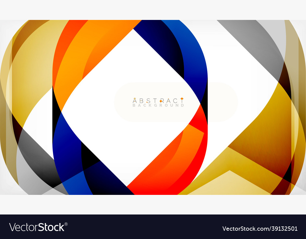 Abstract square shape with overlapping waves Vector Image