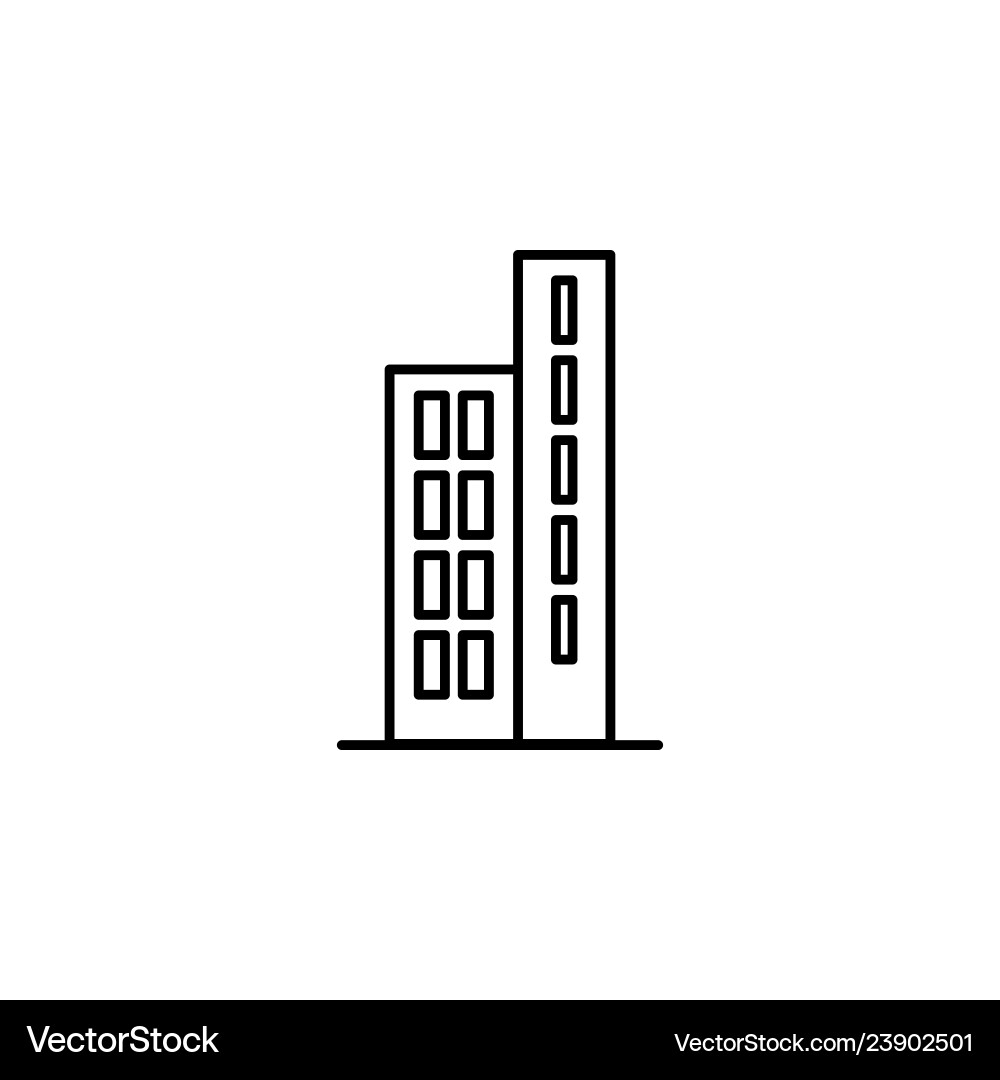 Building outline icon element of architecture Vector Image
