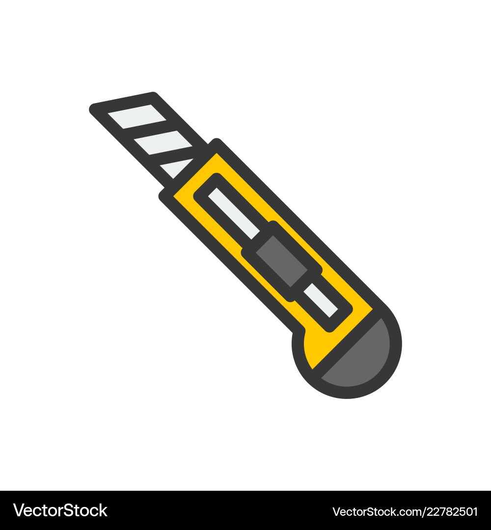 Cutter filled outline icon handyman tool Vector Image