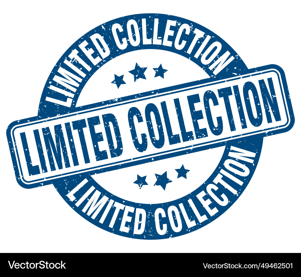 Limited collection stamp limited collection label Vector Image