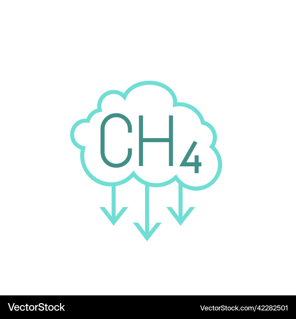 Methane emissions sign icon pictogram editable Vector Image