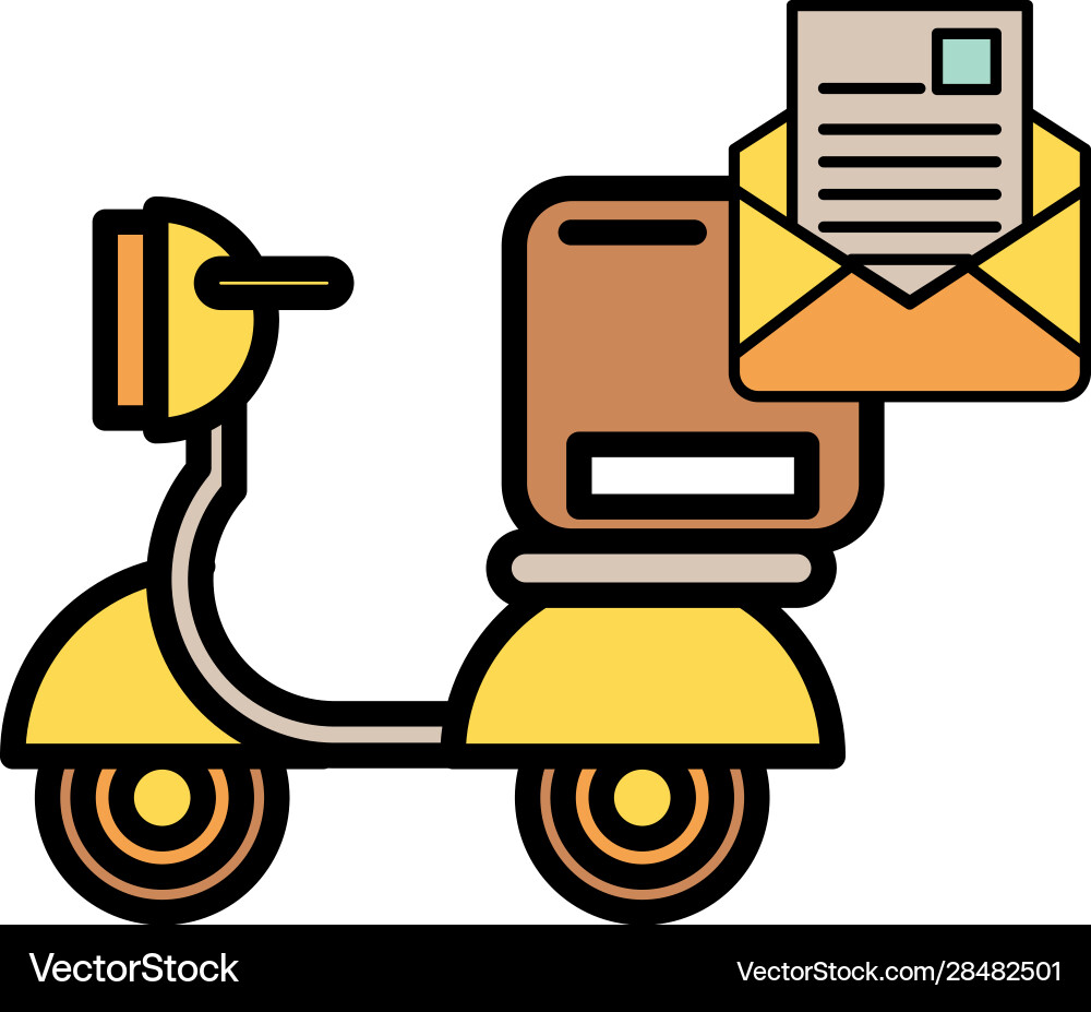Motorcycle vehicle with box packing postal service
