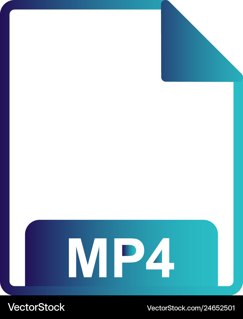 Mp4 icon Royalty Free Vector Image - VectorStock