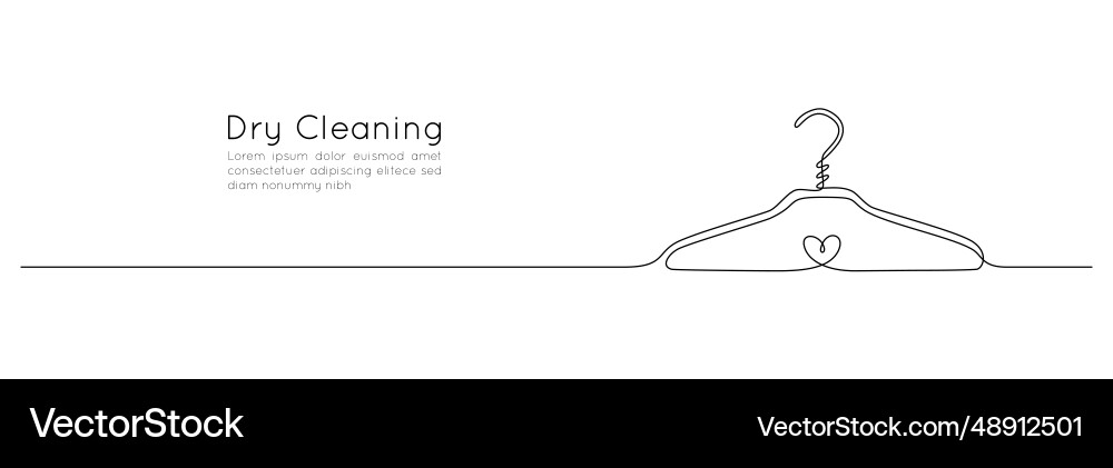 One continuous drawing of hanger sign concept Vector Image