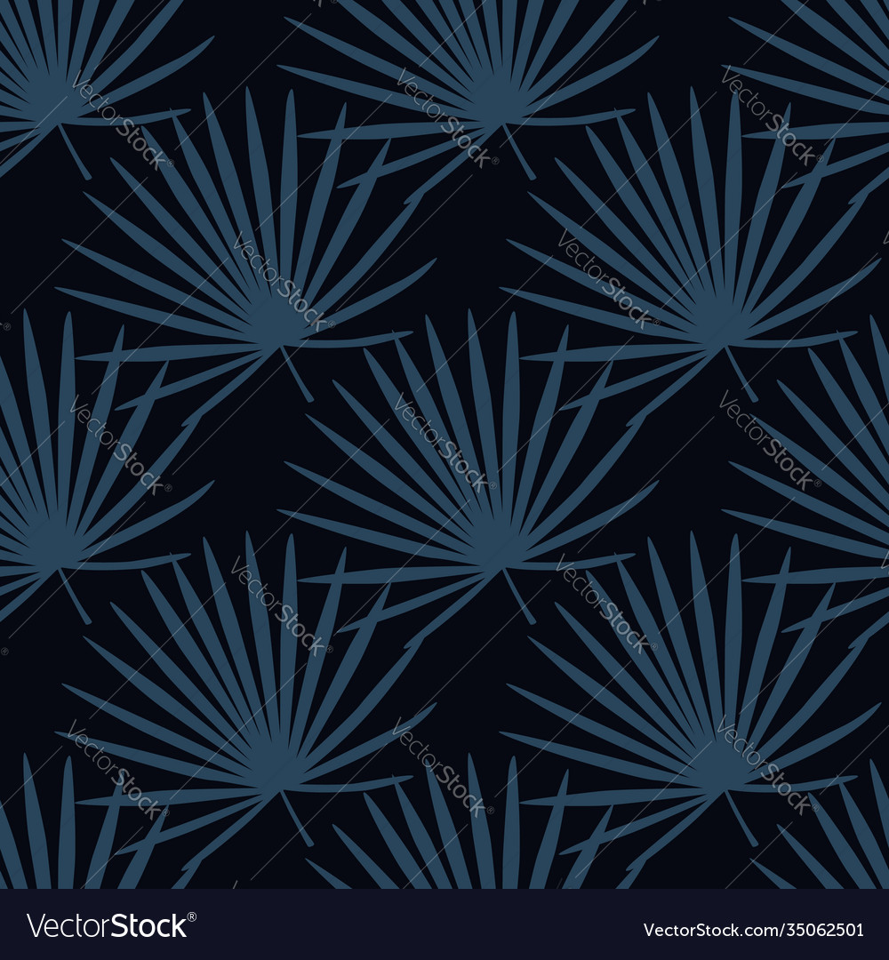 Seamless creative pattern with fan palm elements Vector Image
