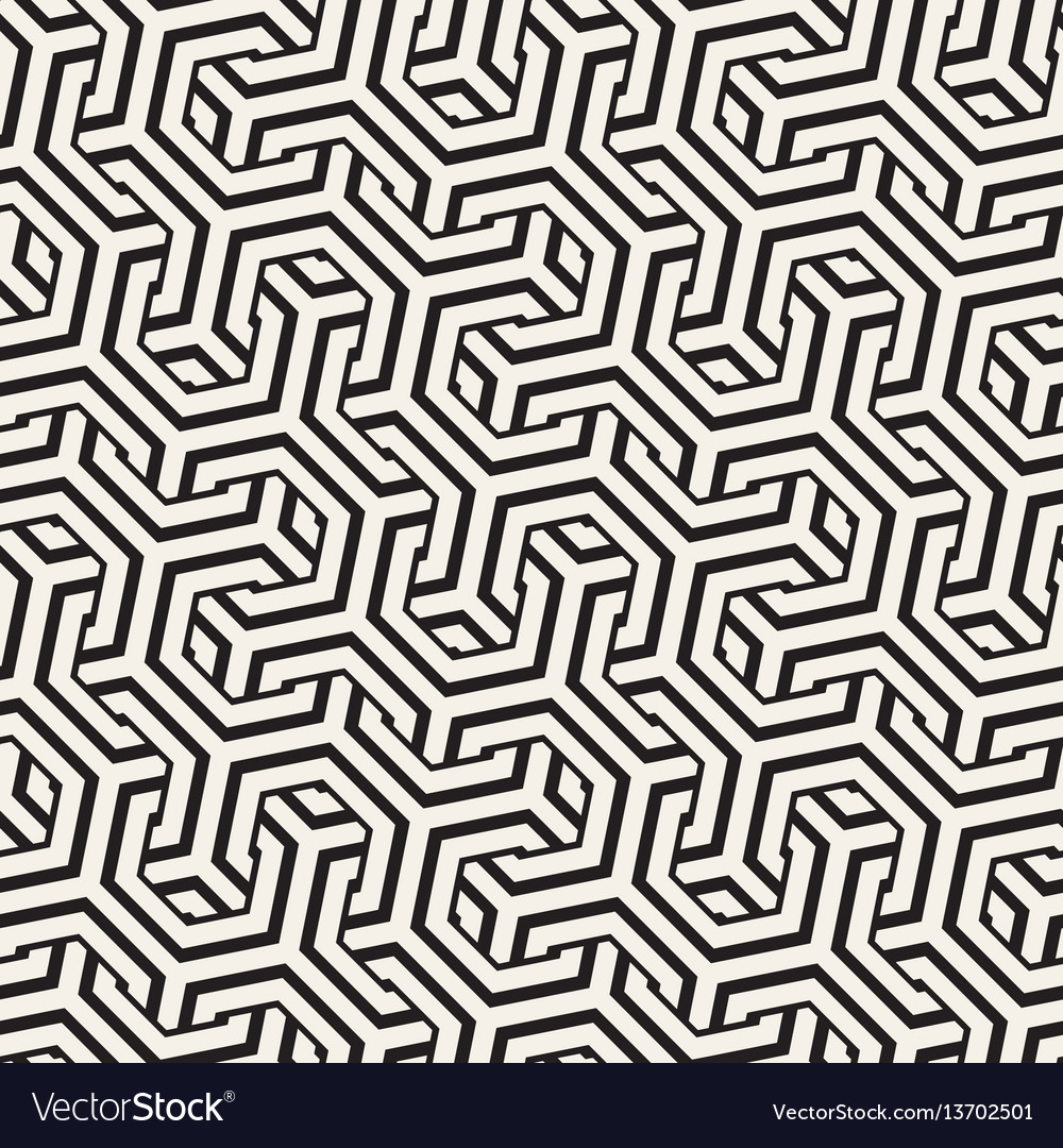 Seamless interlacing lines pattern Royalty Free Vector Image