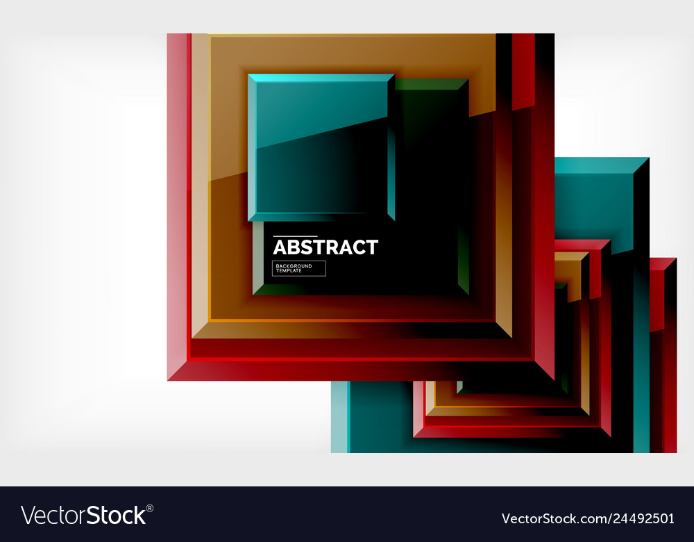 Square geometric background Royalty Free Vector Image