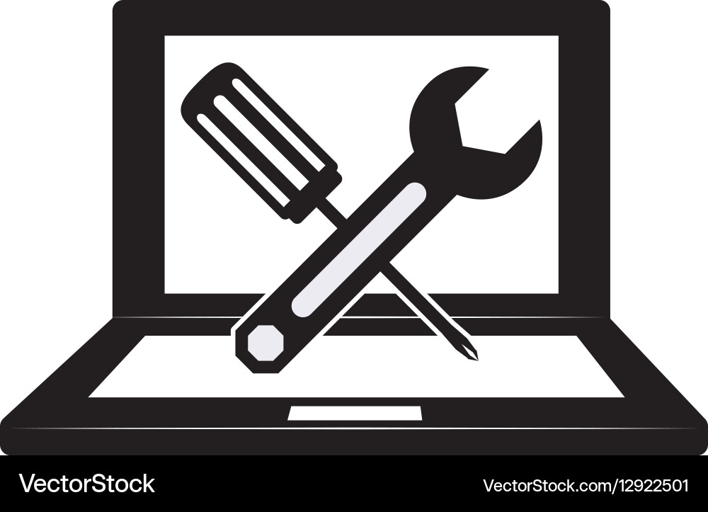 Technical service computers icon Royalty Free Vector Image