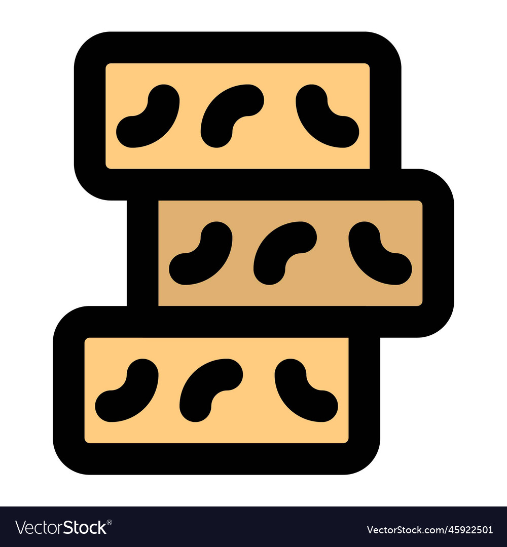 Torrone stack line Royalty Free Vector Image - VectorStock