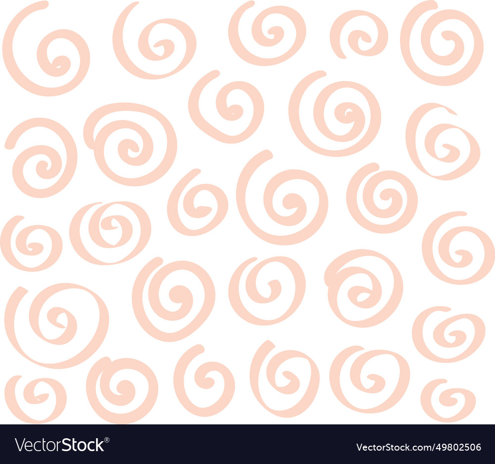 Abstract spirals doodles pattern Royalty Free Vector Image