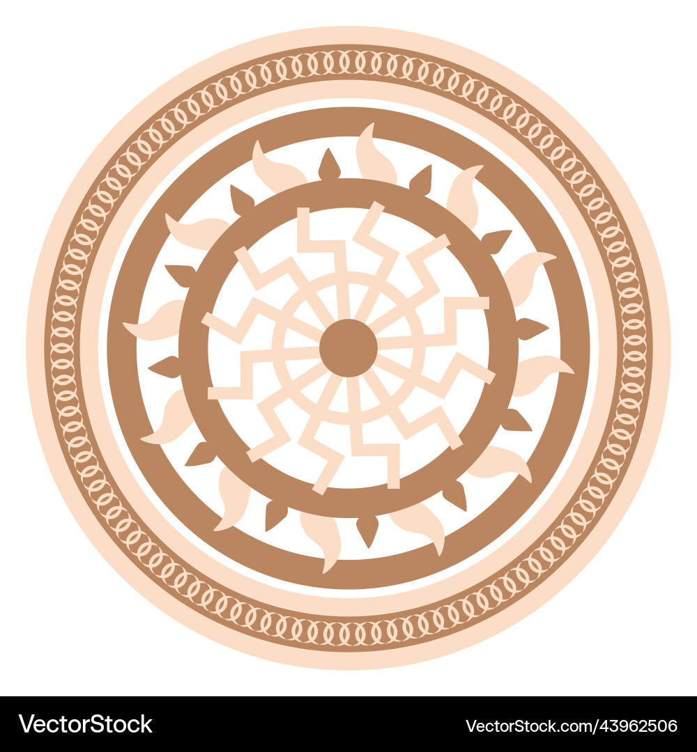Black sun ancient slavic symbol decorated Vector Image