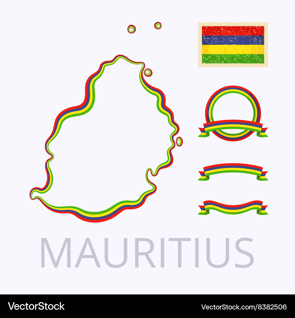Colors of mauritius Royalty Free Vector Image - VectorStock