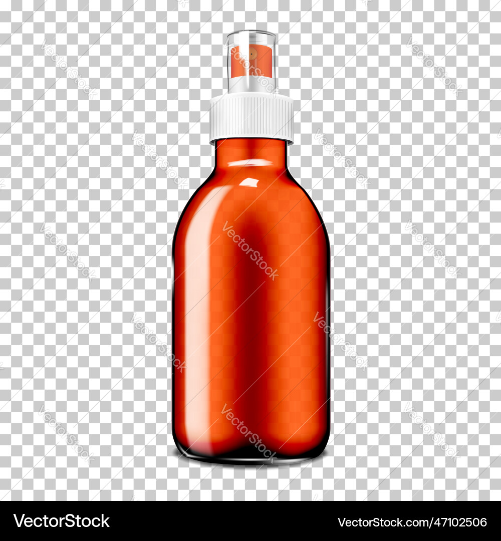 Cosmetic fine mist spray bottle with clear cap Vector Image