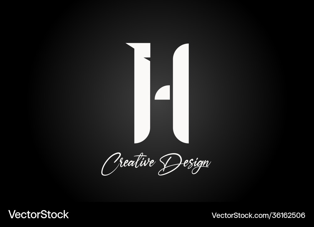 H simple alphabet letter icon logo design Vector Image