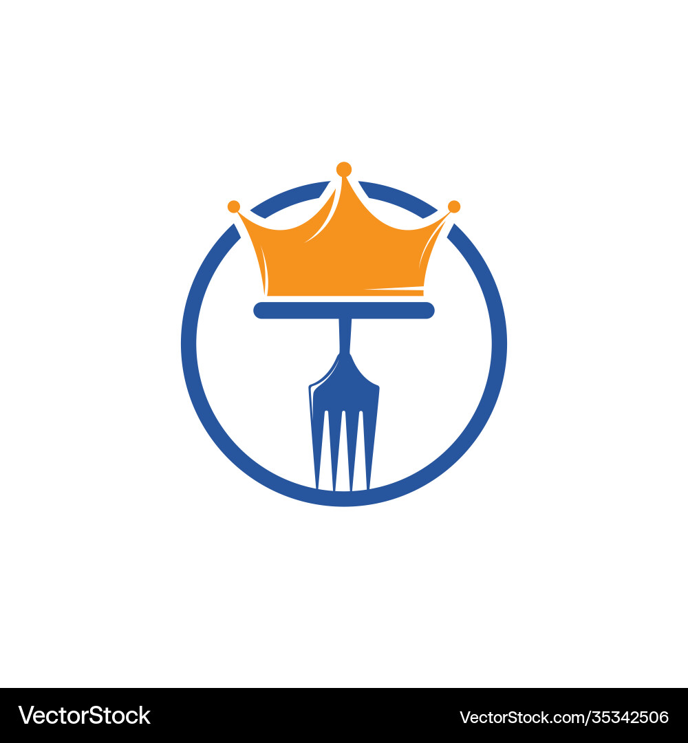 King food logo design Royalty Free Vector Image