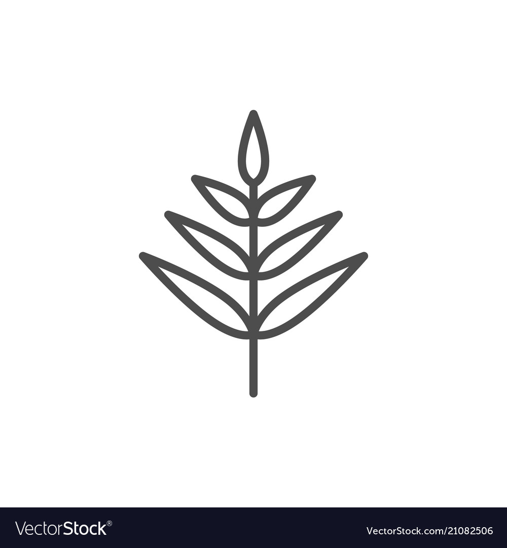 Leaf line icon Royalty Free Vector Image - VectorStock