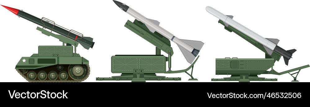 Military missile launcher Royalty Free Vector Image