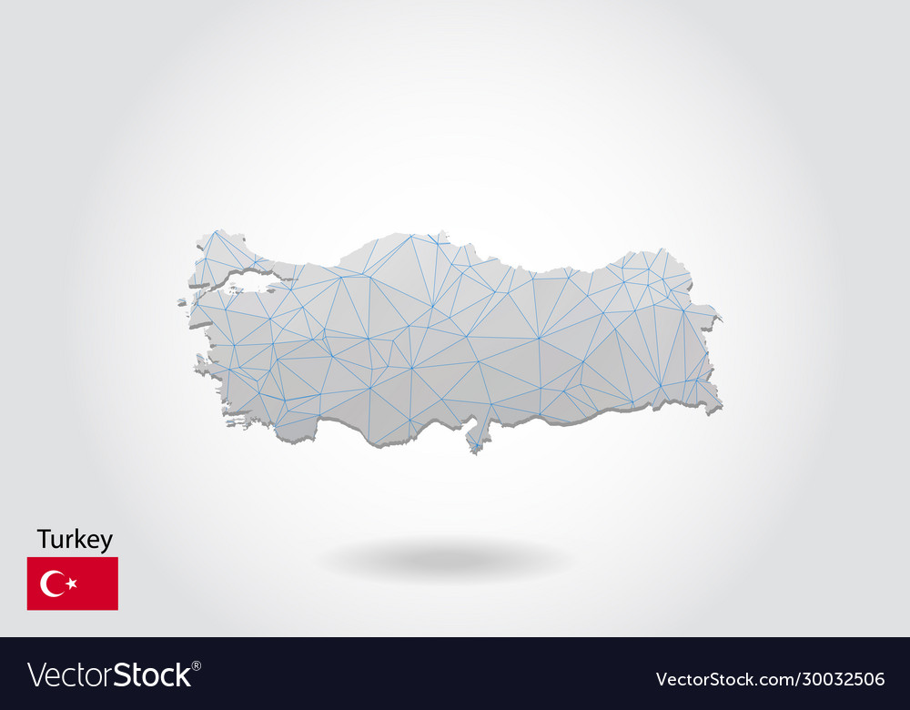 Polygonal turkey map low poly design map made Vector Image Polygonal turkey map low poly design map made Vector Image