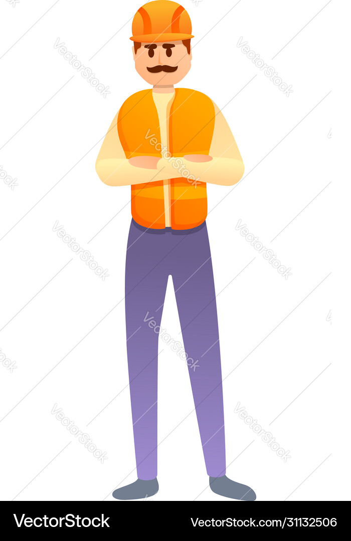 Repair worker icon cartoon style Royalty Free Vector Image