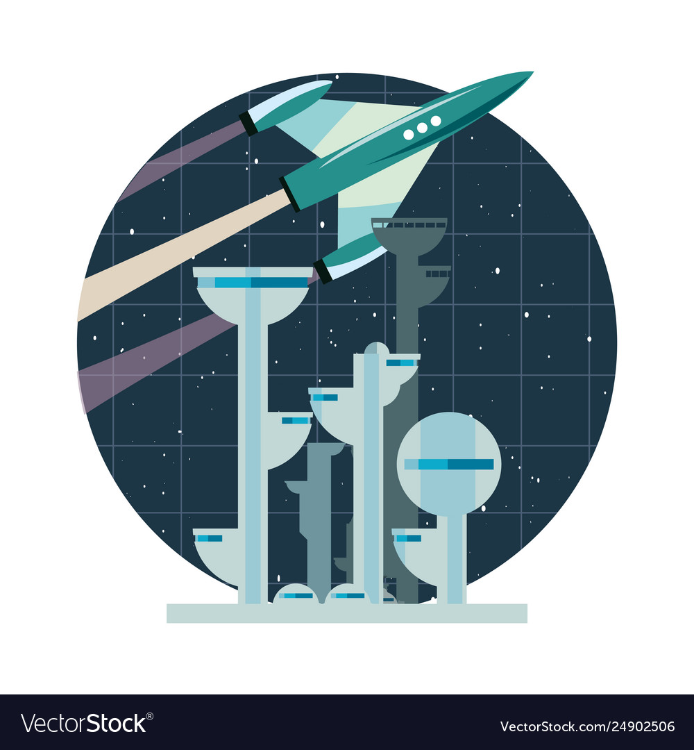 Rocket space exploration Royalty Free Vector Image
